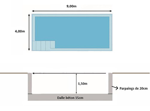 Plan piscine - faites faire vos documents de déclaration préalable