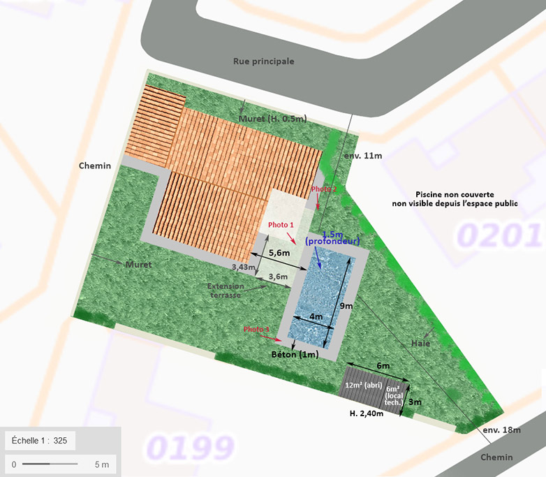 Plan piscine - faites faire vos documents de déclaration préalable